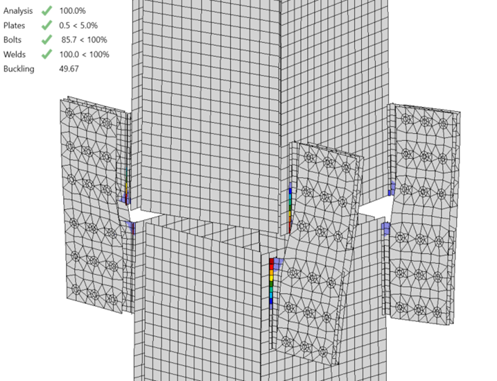 Temporary Splice Connection (AISC) | IDEA StatiCa