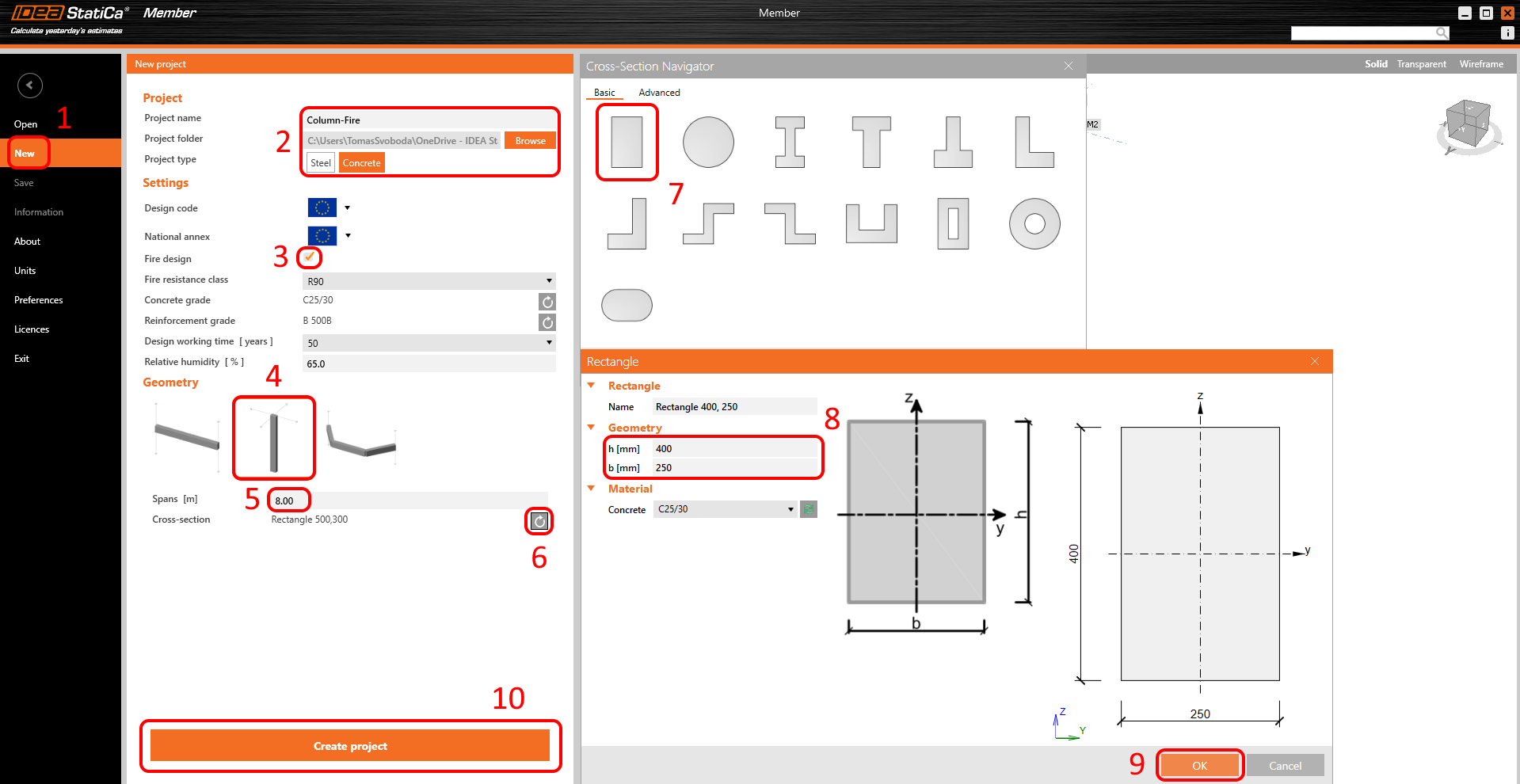 Concrete column - Fire analysis (EN) | IDEA StatiCa