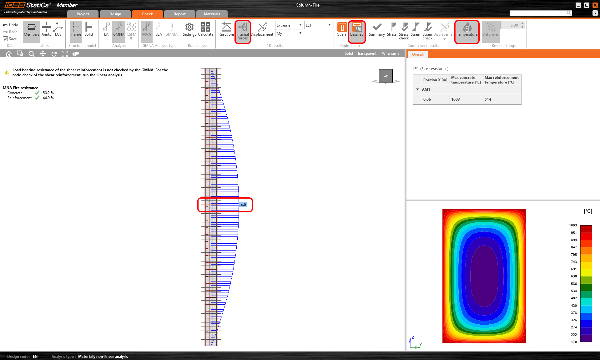 Concrete column - Fire analysis (EN) | IDEA StatiCa