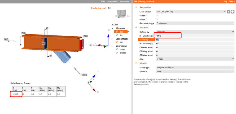 The right LCS orientation | IDEA StatiCa