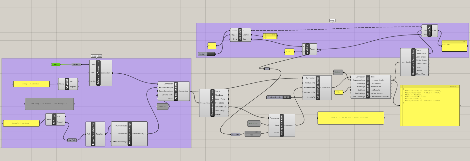 Grasshopper API link – parametric optimization of a connection weld | IDEA StatiCa