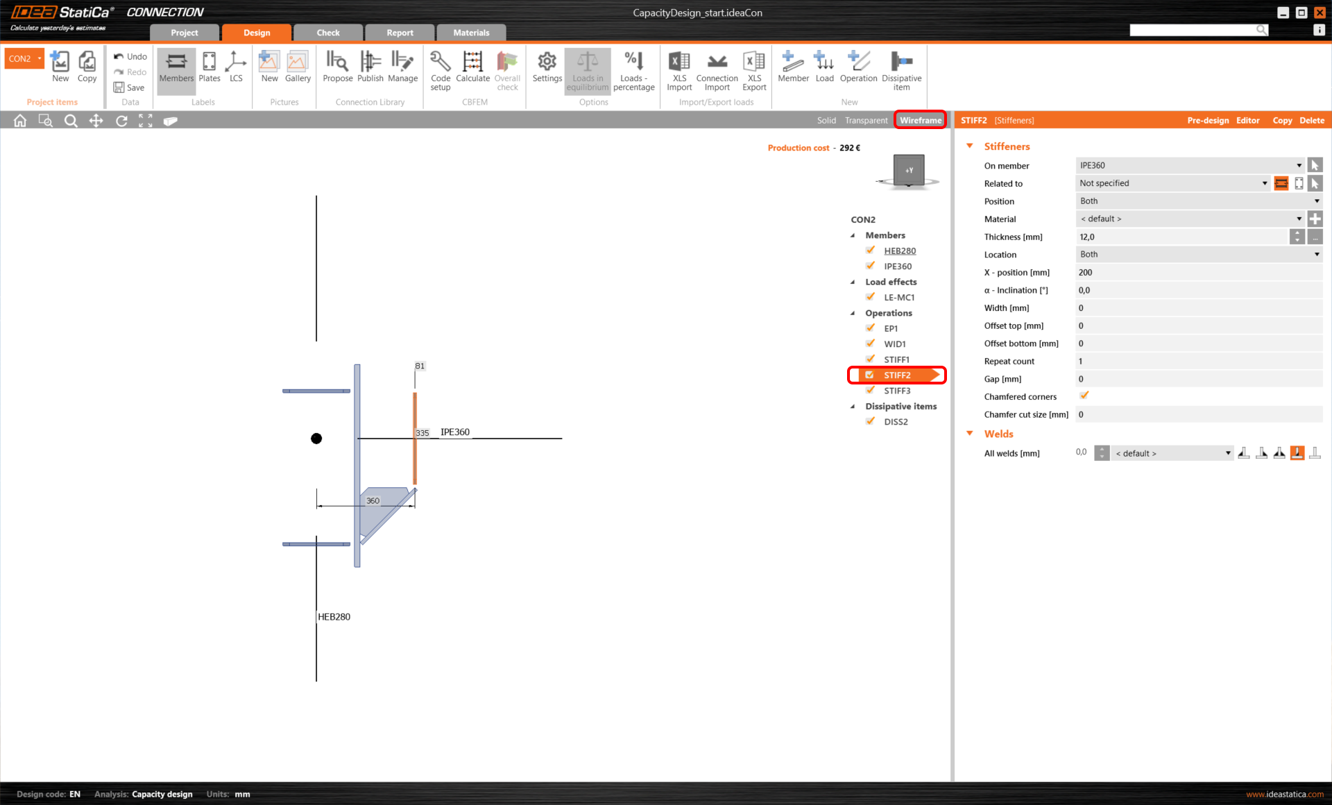 Steel connection capacity design (EN) | IDEA StatiCa