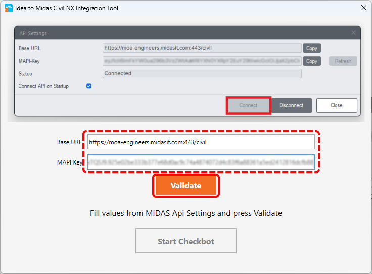 BIM link between MIDAS CIVIL NX and IDEA StatiCa Checkbot | IDEA StatiCa