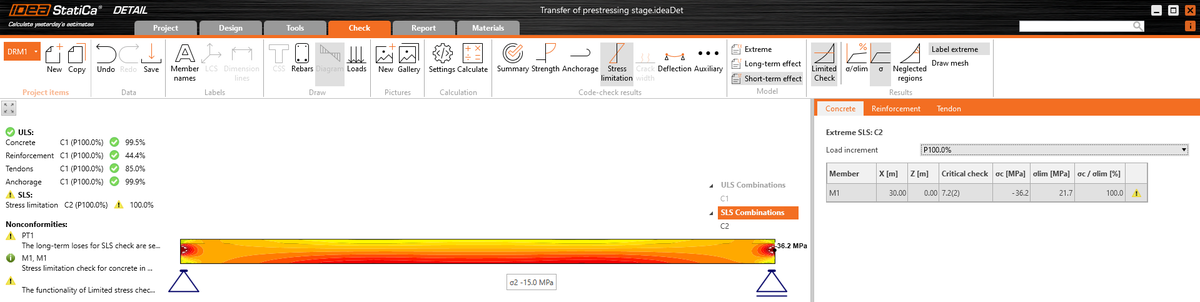 Prestressing in Detail - Post-tensioned tendons | IDEA StatiCa