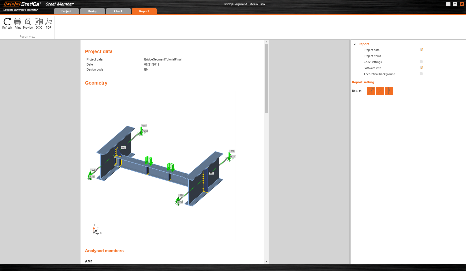 Bridge segment modeling (EN) | IDEA StatiCa