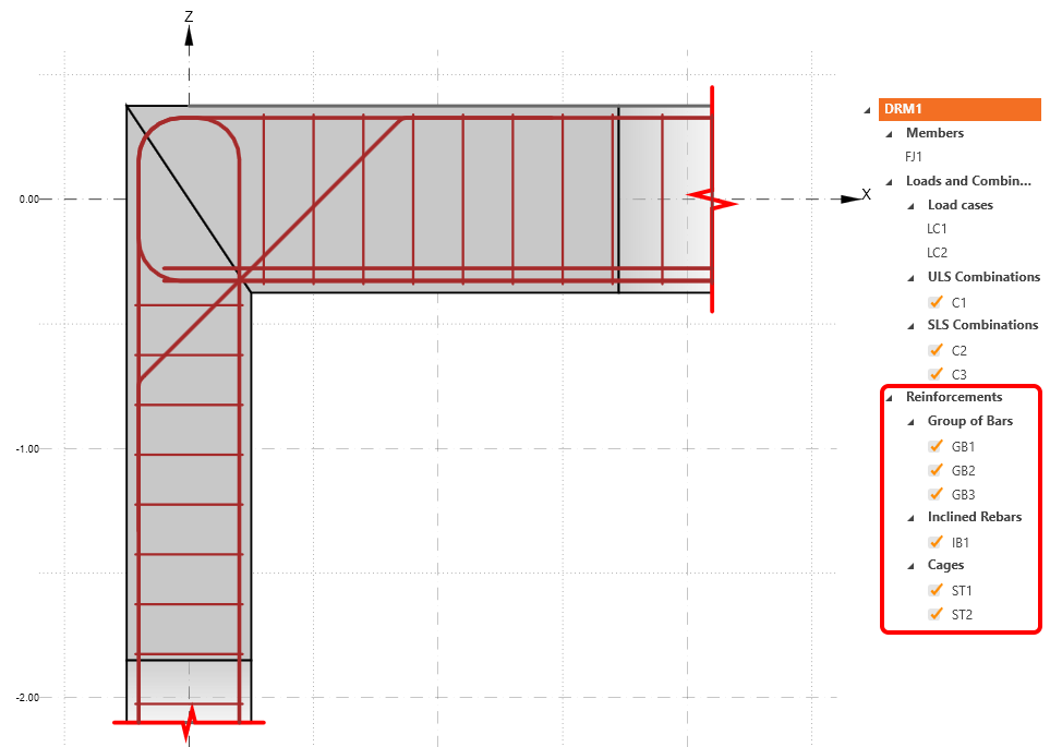 Structural design of a concrete frame joint (EN) | IDEA StatiCa