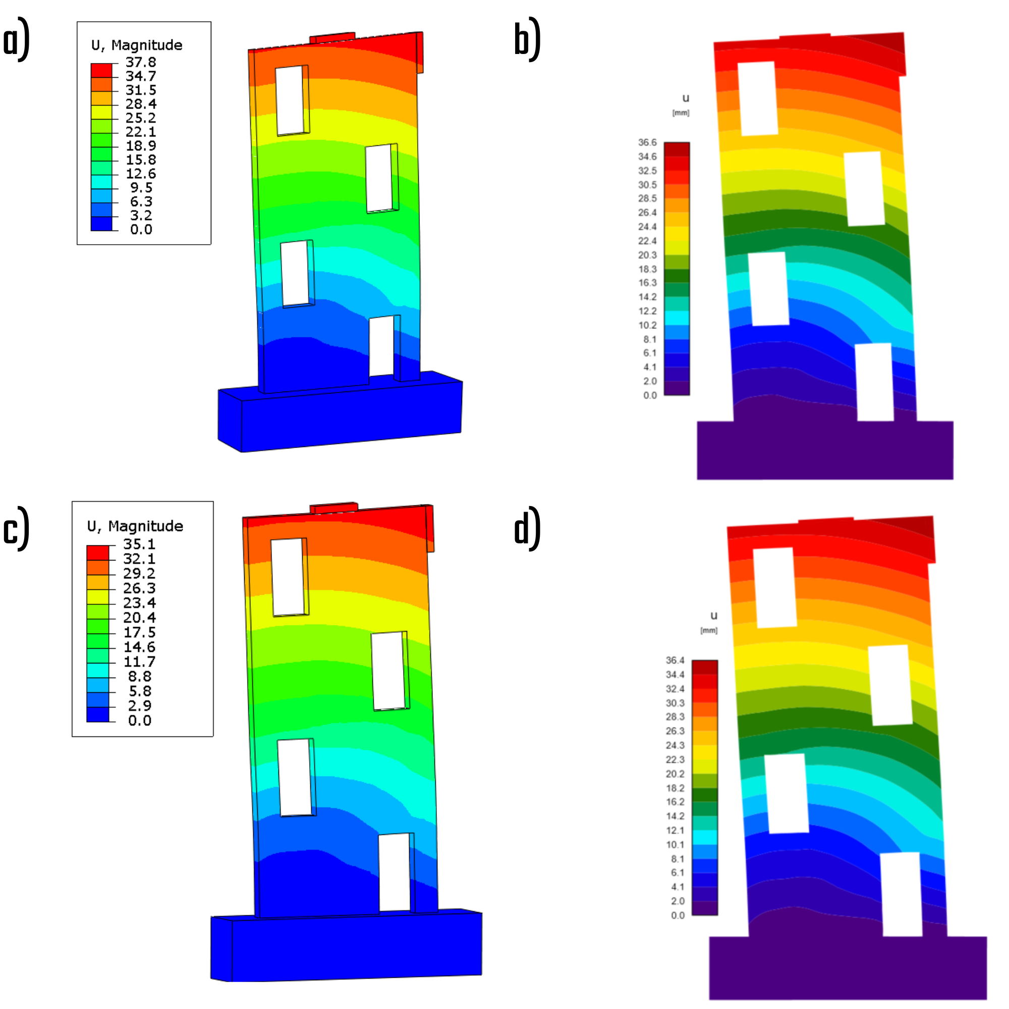 Shear wall with staggered openings | IDEA StatiCa