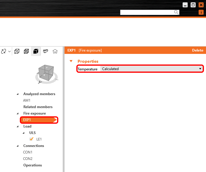 Fire design analysis of a steel member (EN) | IDEA StatiCa