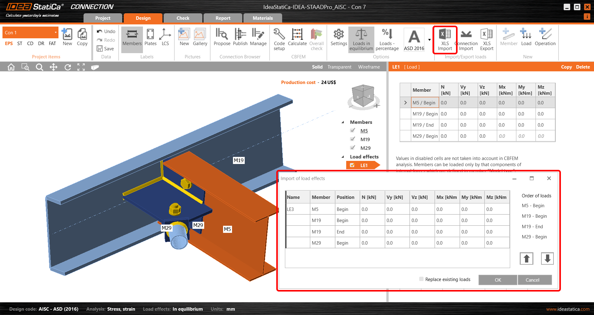 Different ways of load definition | IDEA StatiCa