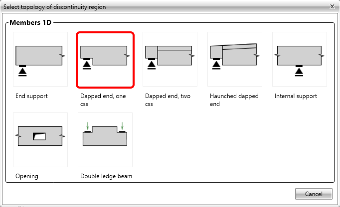 Dapped end with the opening | IDEA StatiCa
