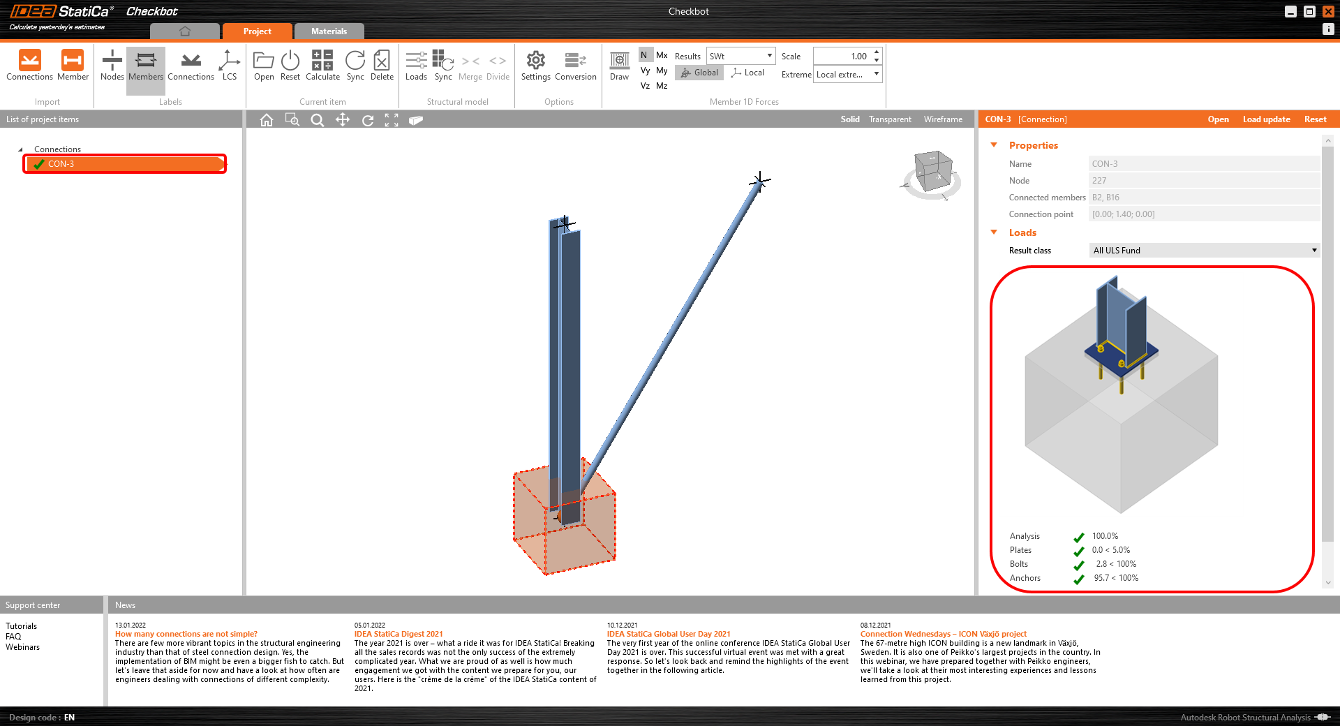 Steel connection design in IDEA StatiCa | IDEA StatiCa