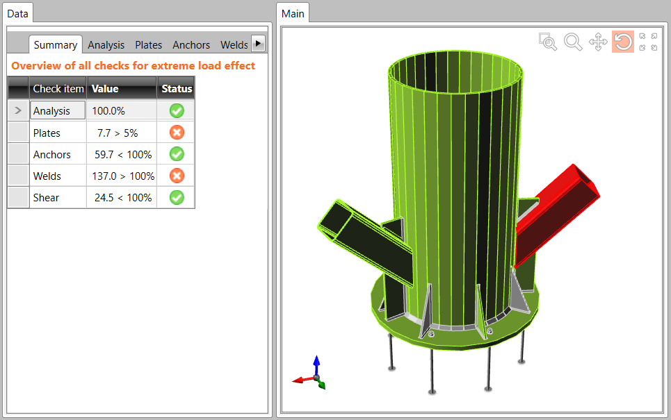 Anchorage design of steel spherical storage tanks | IDEA StatiCa