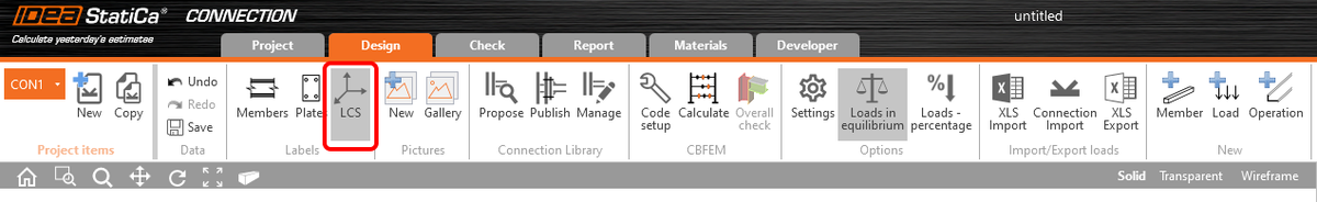 The right LCS orientation | IDEA StatiCa