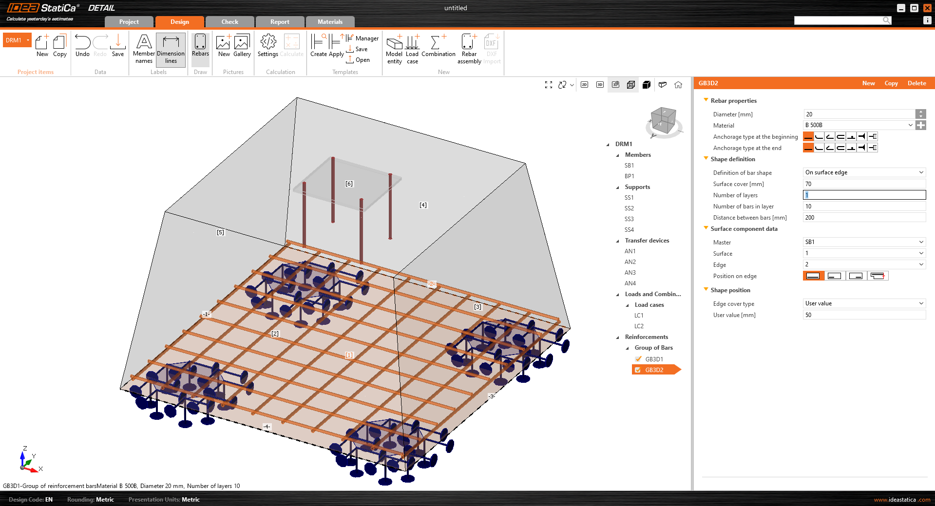 3D Detail – reinforced concrete footings (BETA) | IDEA StatiCa