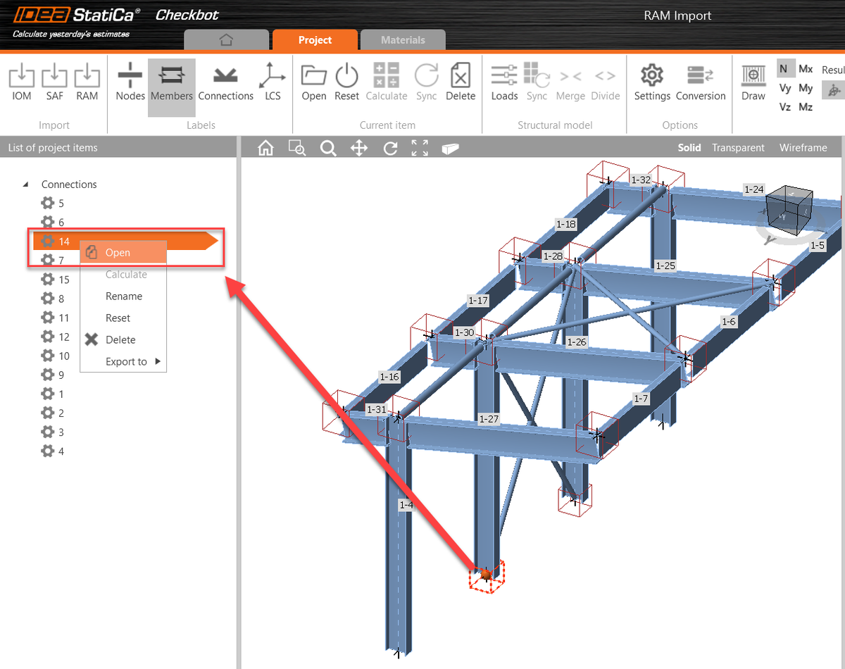 RAM Structural System BIM Link to IDEA StatiCa | IDEA StatiCa