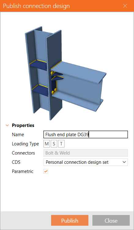 Parametric design in IDEA StatiCa Connection - Flush moment end plate ...