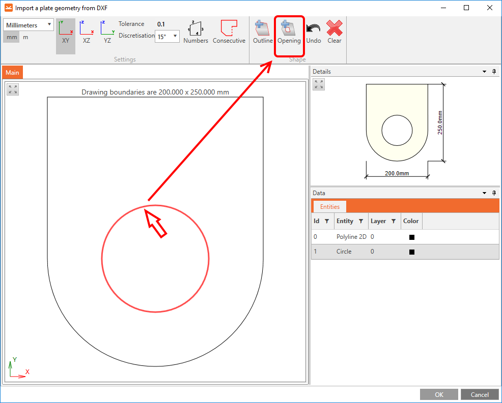 How to import a plate from DXF | IDEA StatiCa