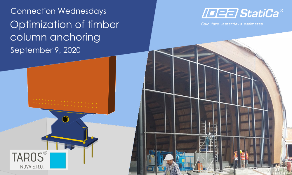 Connection Wednesdays - Optimization timber column anchoring | IDEA StatiCa