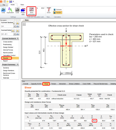 Structural design of a reinforced concrete T-section (EN) | IDEA StatiCa
