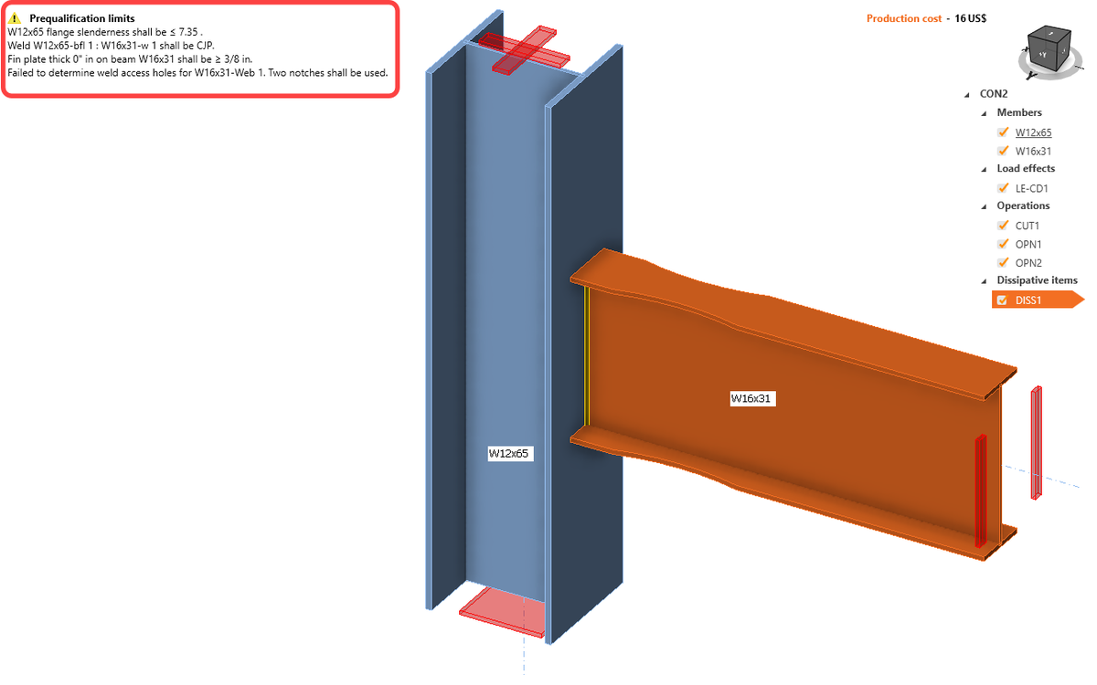Steel connection capacity design (AISC) | IDEA StatiCa