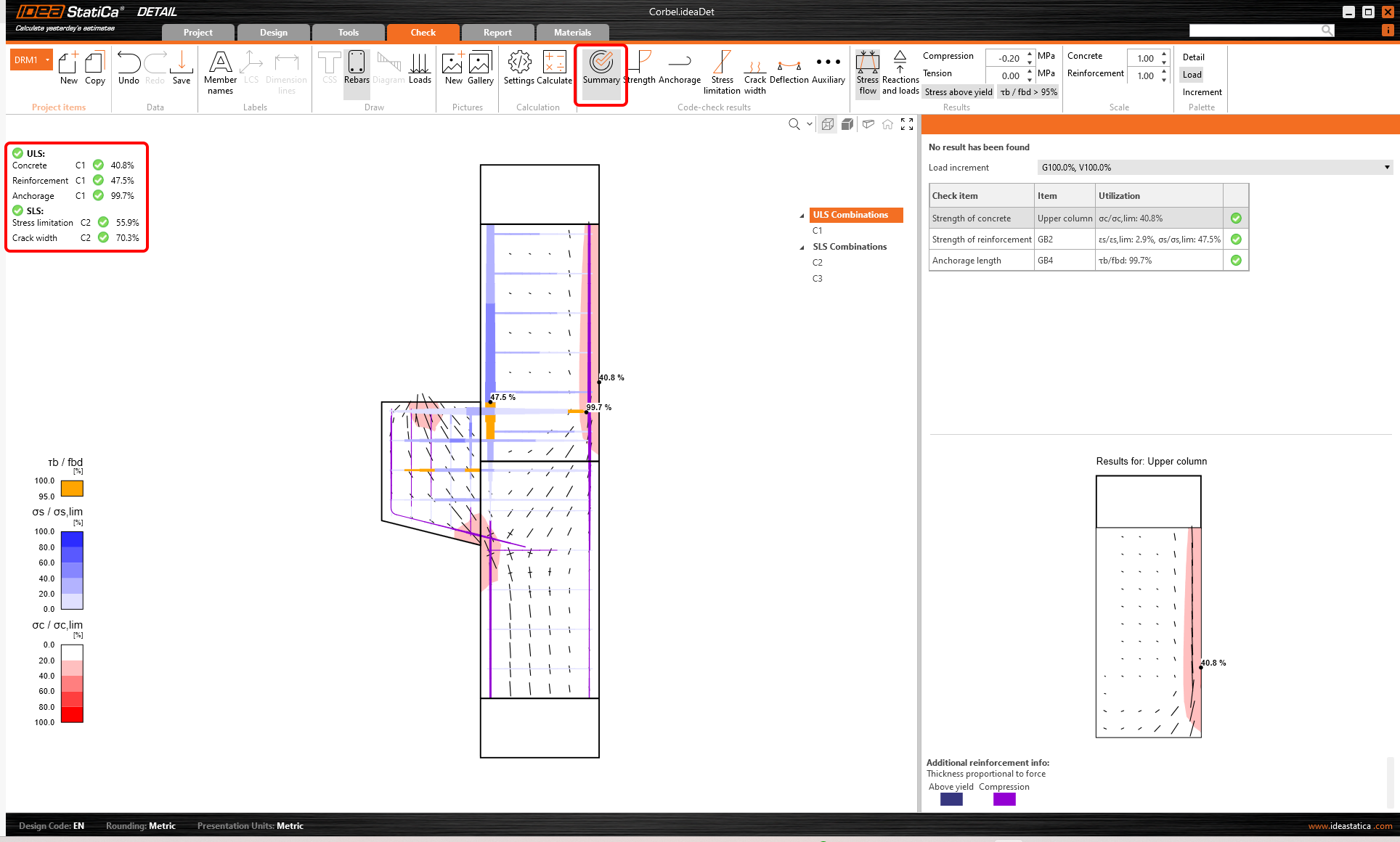 Reinforced column with a bracket (EN) | IDEA StatiCa