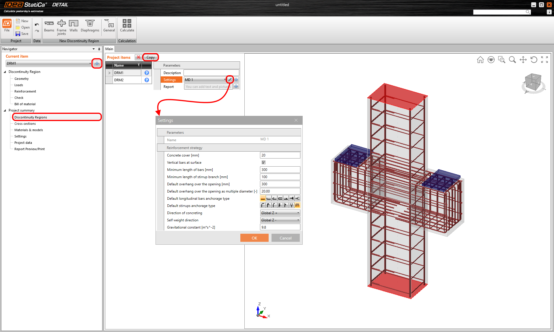General settings in Detail application | IDEA StatiCa
