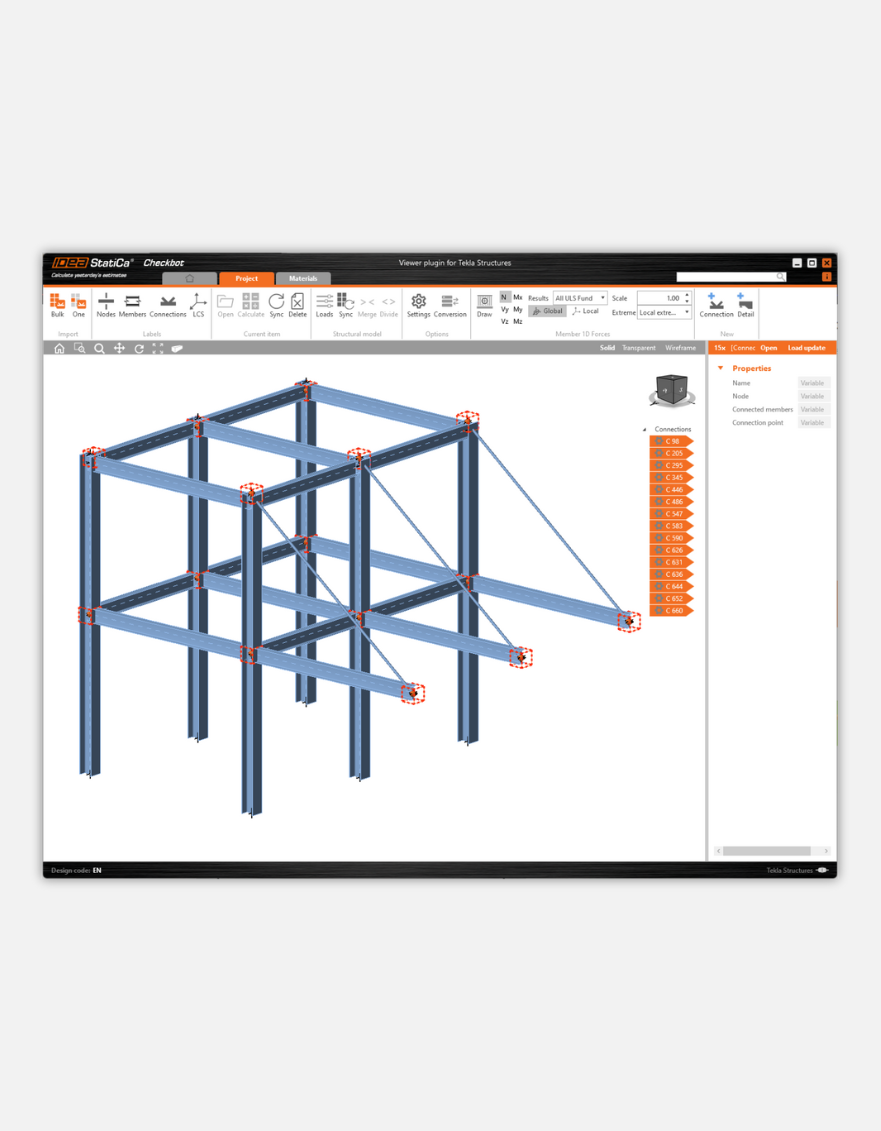 Importieren von Stahlverbindungen aus FEA / CAD | IDEA StatiCa