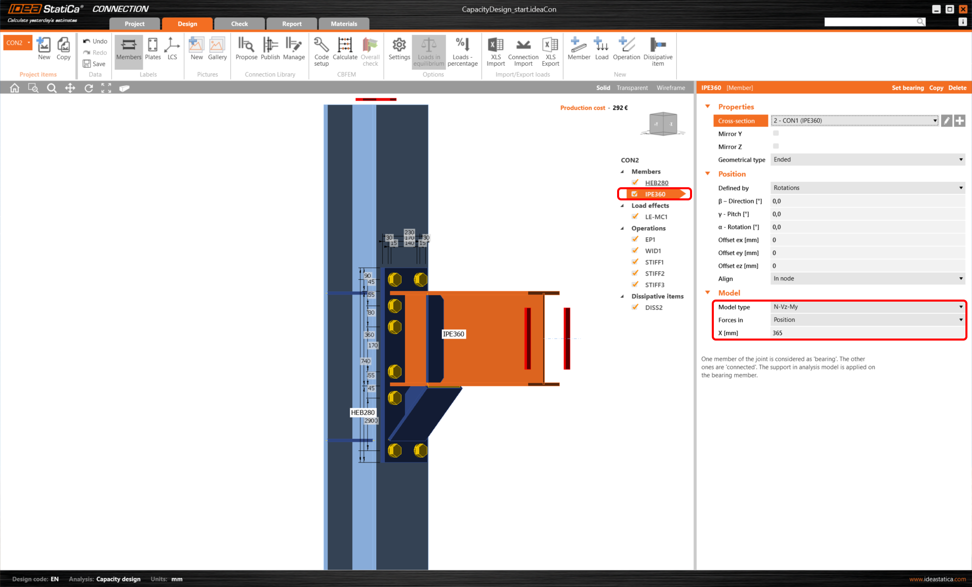 Steel connection capacity design (EN) | IDEA StatiCa