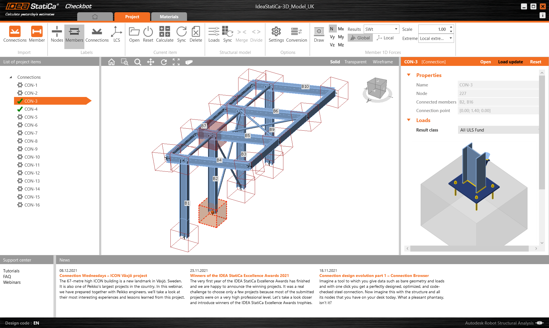 BIM link tutorial Connection – Tekla Structural Designer (EN) | IDEA ...