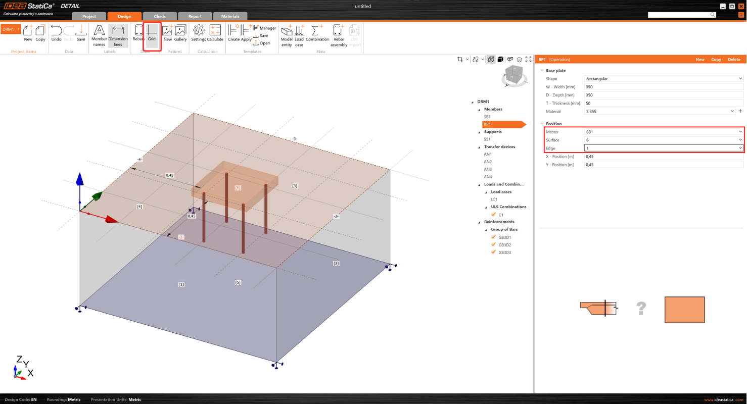 Modelling Grids and Self-weight | IDEA StatiCa