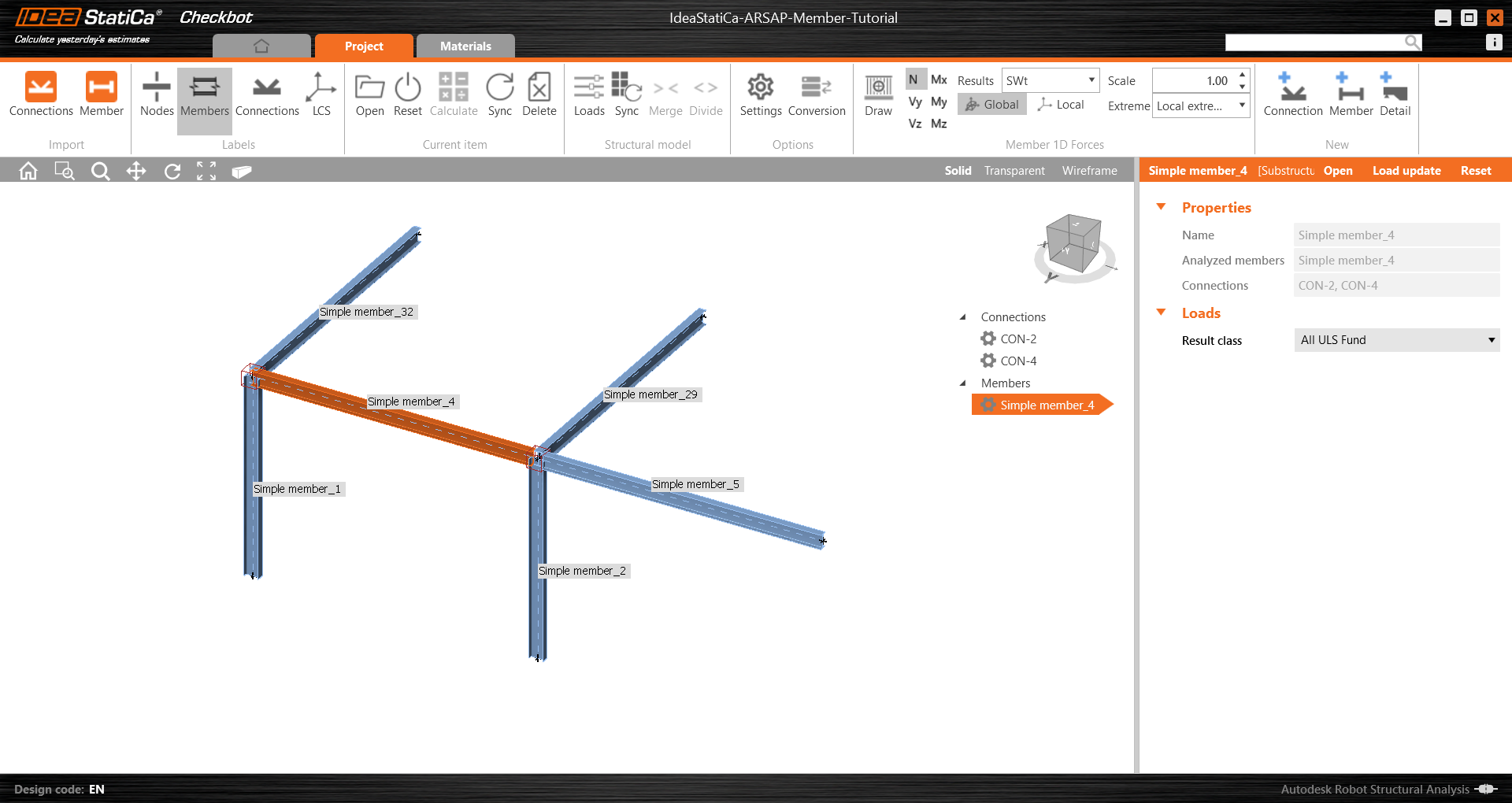 Autodesk Robot Structural Analysis BIM link for steel member design (EN ...