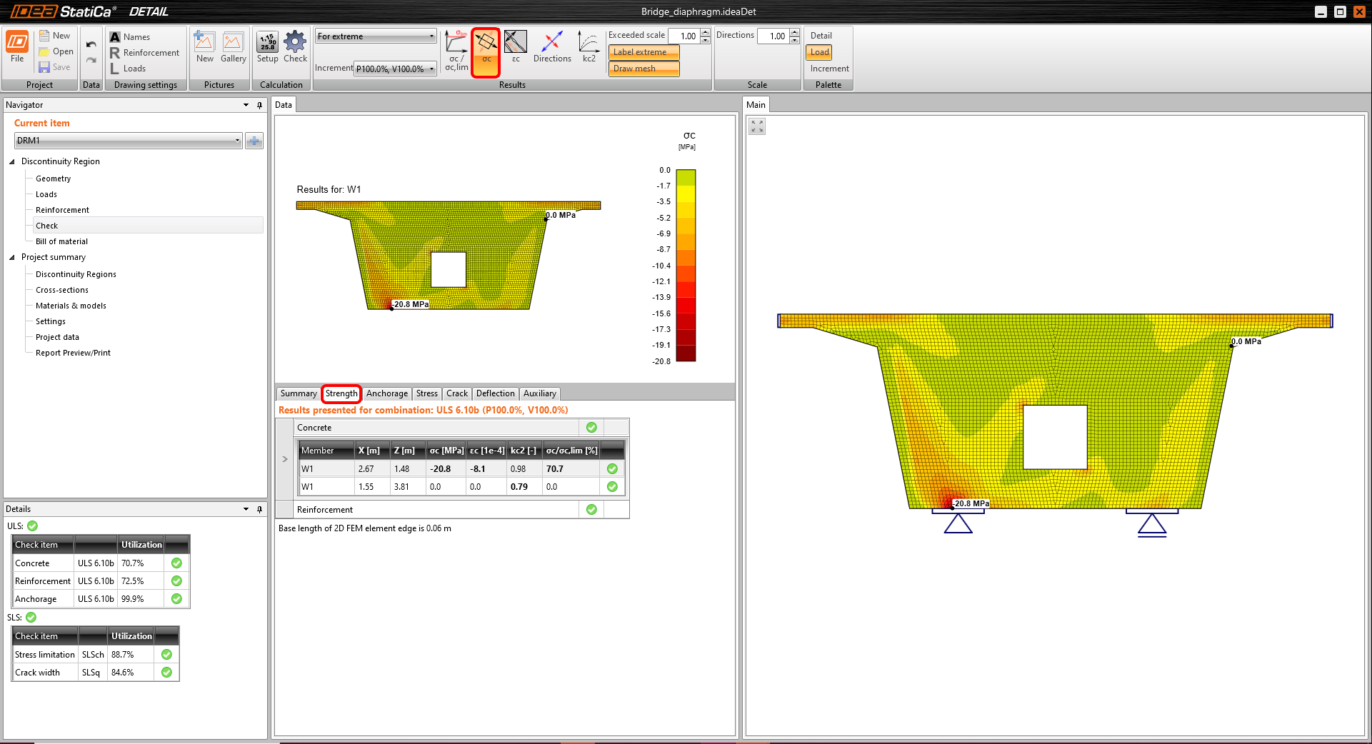 Bridge diaphragm | IDEA StatiCa