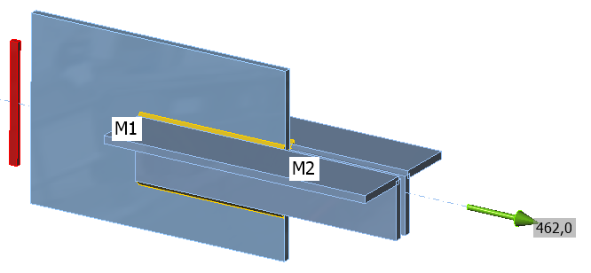 Fillet weld in angle plate joint | IDEA StatiCa