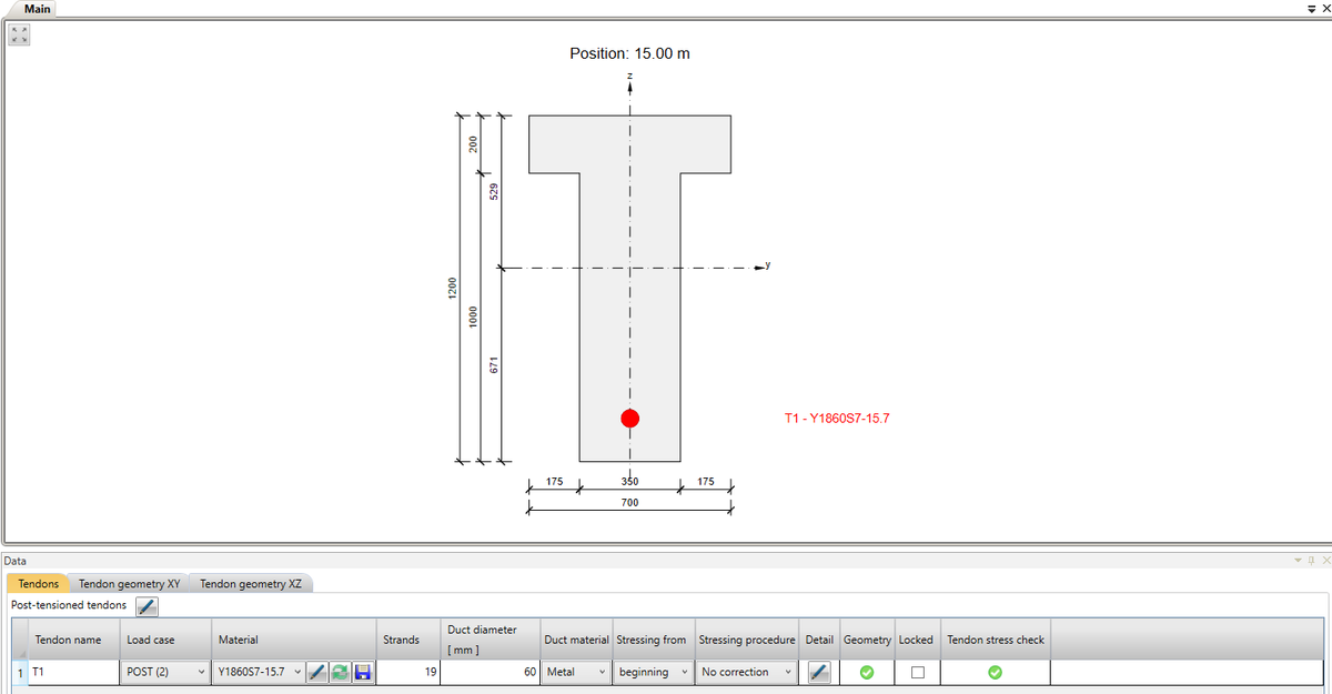 Prestressing in Detail - Post-tensioned tendons | IDEA StatiCa
