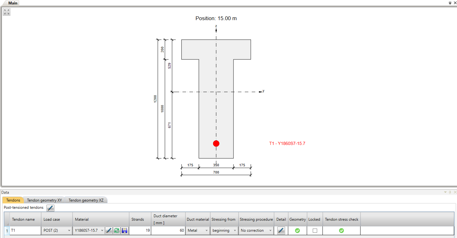 Prestressing in Detail - Post-tensioned tendons | IDEA StatiCa