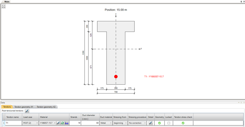 Prestressing in Detail - Post-tensioned tendons | IDEA StatiCa