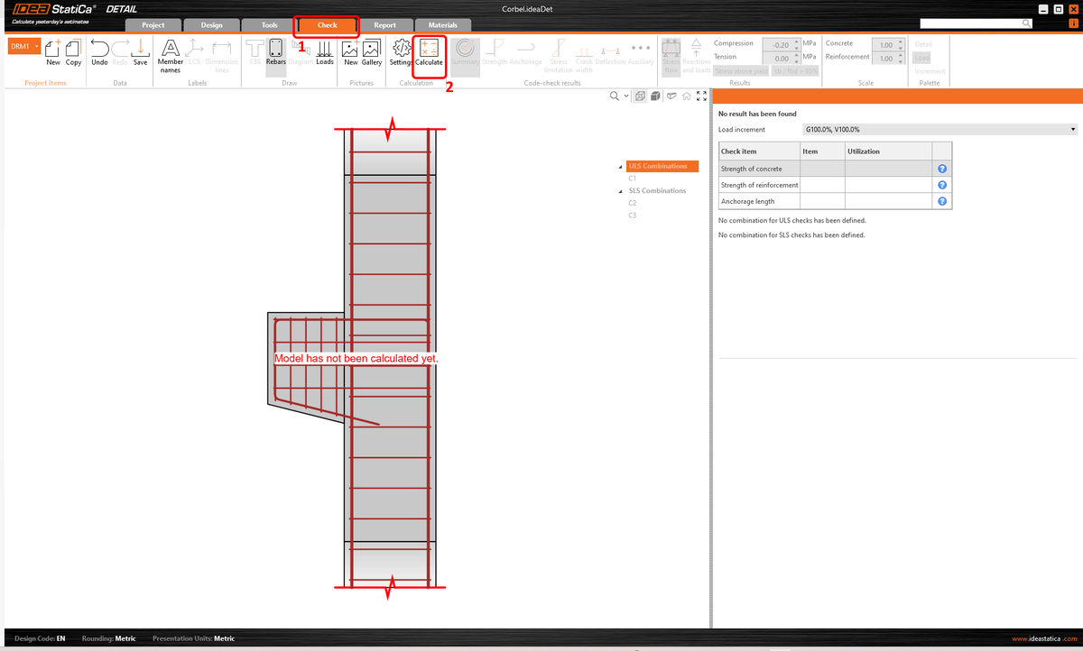 Reinforced column with a bracket (EN) | IDEA StatiCa