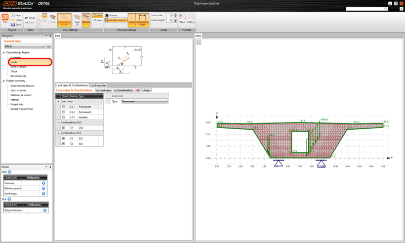 Prestressed bridge diaphragm (EN) | IDEA StatiCa