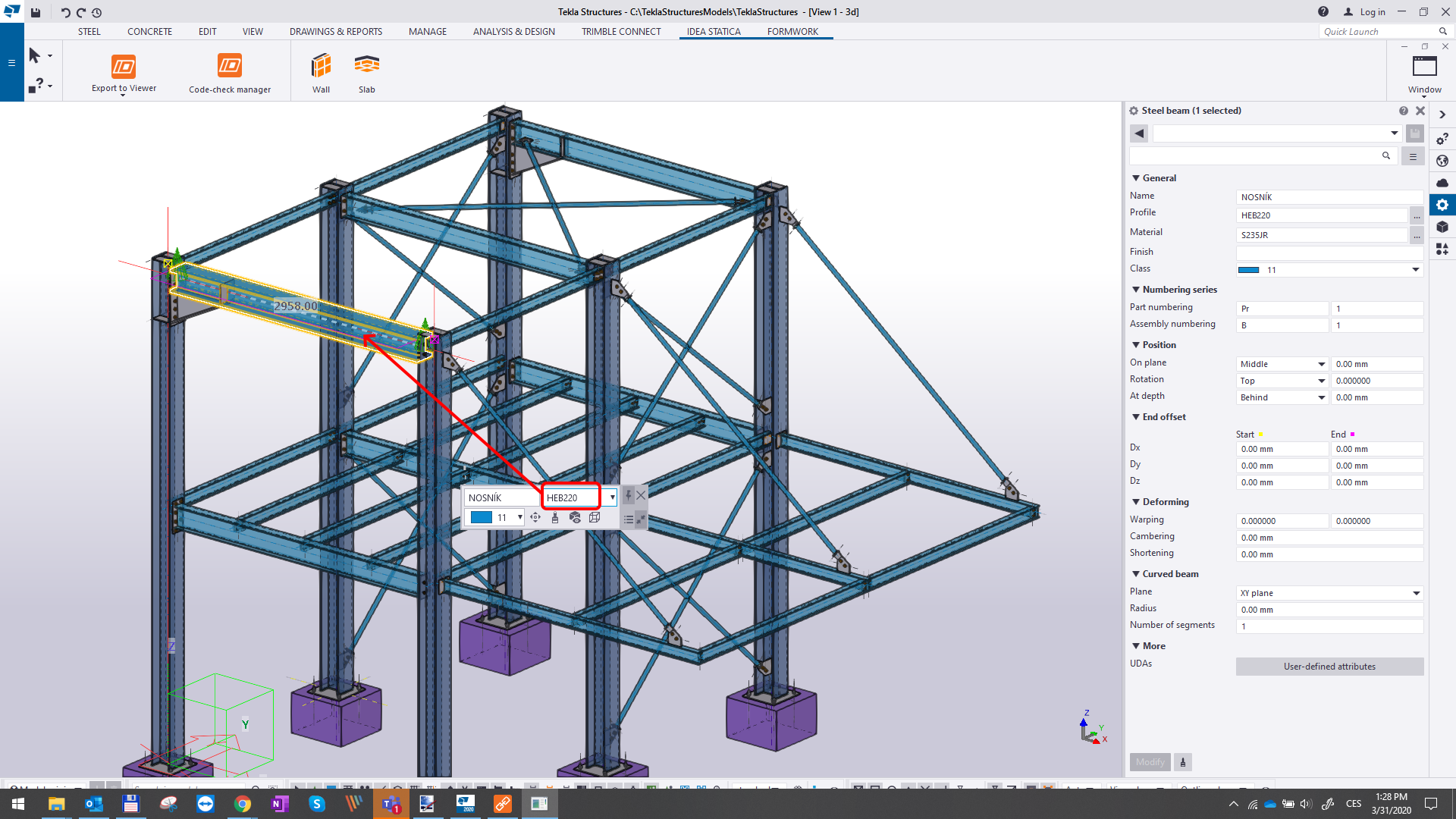 Tekla Structures BIM link for connection design | IDEA StatiCa