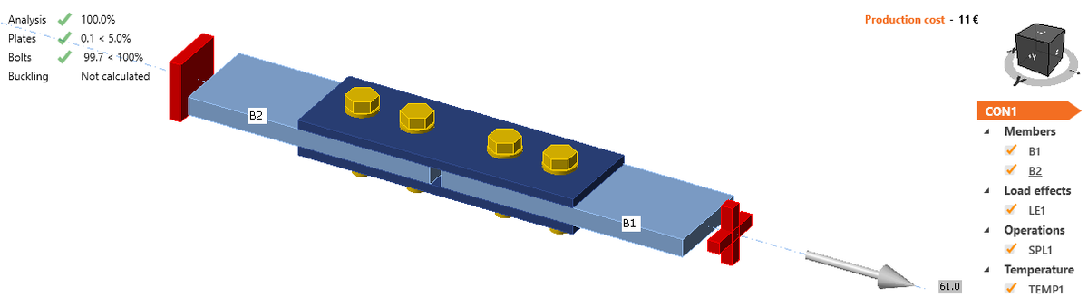 Designing Bolted Lap Joints for Fire Resistance | IDEA StatiCa