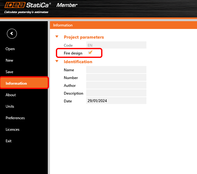 Fire design analysis of a steel member (EN) | IDEA StatiCa