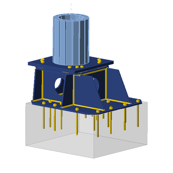 Machine foundation - Sample projects | IDEA StatiCa