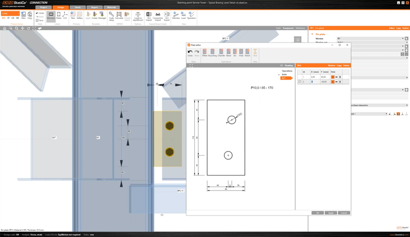 How to set position of bolts | IDEA StatiCa