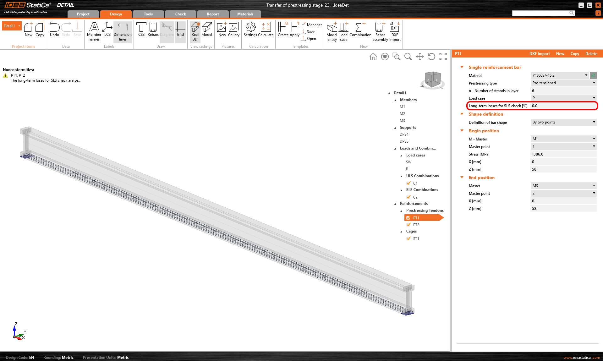 Prestressing in Detail - Pre-tensioned strands | IDEA StatiCa