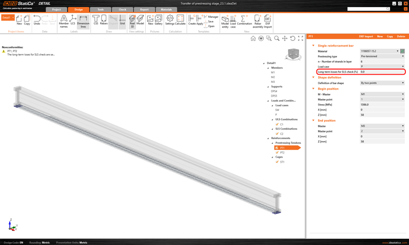Prestressing in Detail - Pre-tensioned strands | IDEA StatiCa