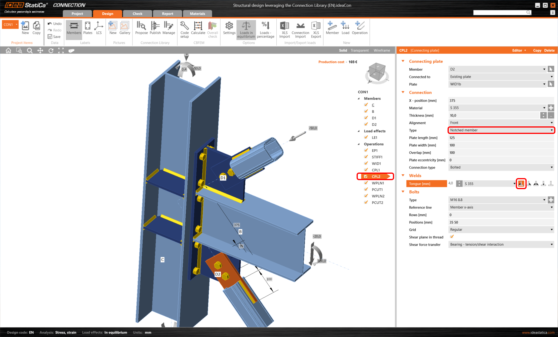 Structural design leveraging the Connection Library (EN) | IDEA StatiCa