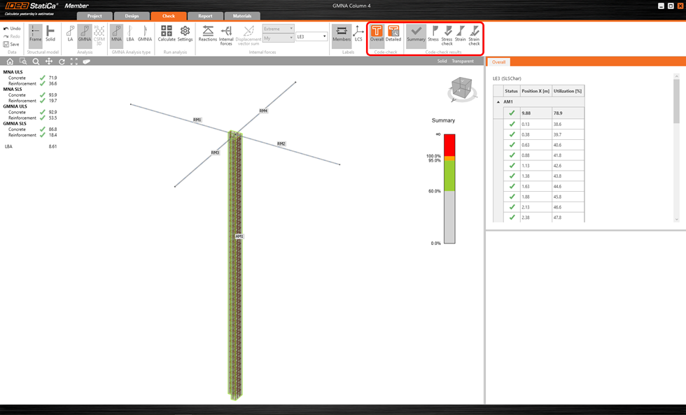 Design And Check Of Slender Columns Idea Statica
