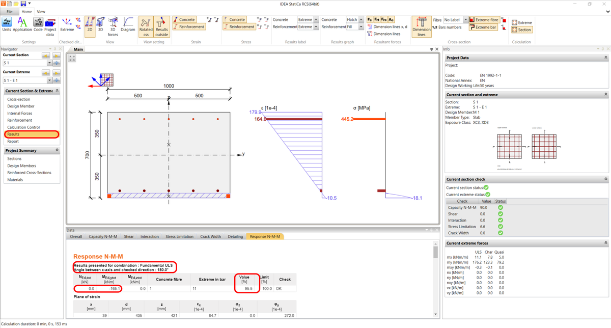 Structural design of a reinforced concrete slab (EN) | IDEA StatiCa
