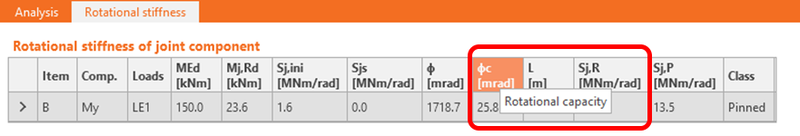 Rotational capacity limited by bolt and weld failure | IDEA StatiCa