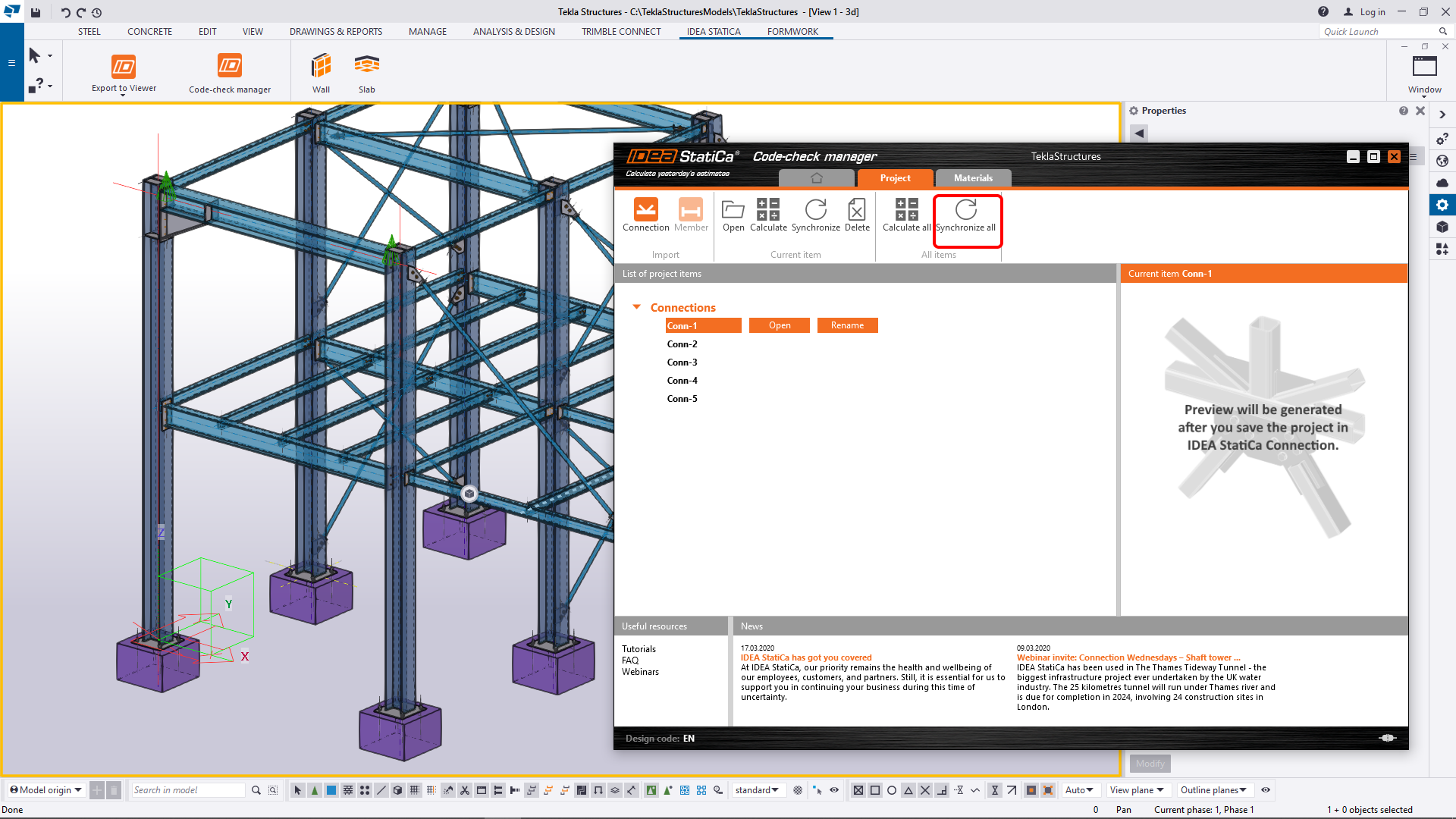 Tekla Structures BIM link for connection design | IDEA StatiCa